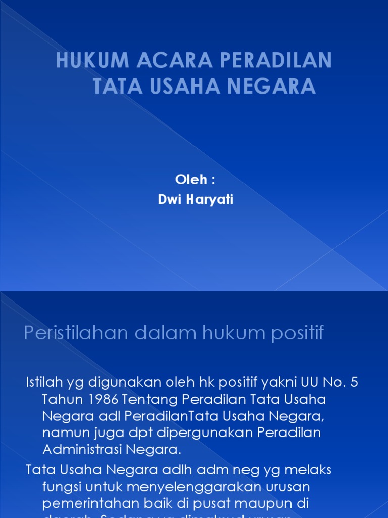 Hukum Acara PTUN Dari Bu Dwi | PDF