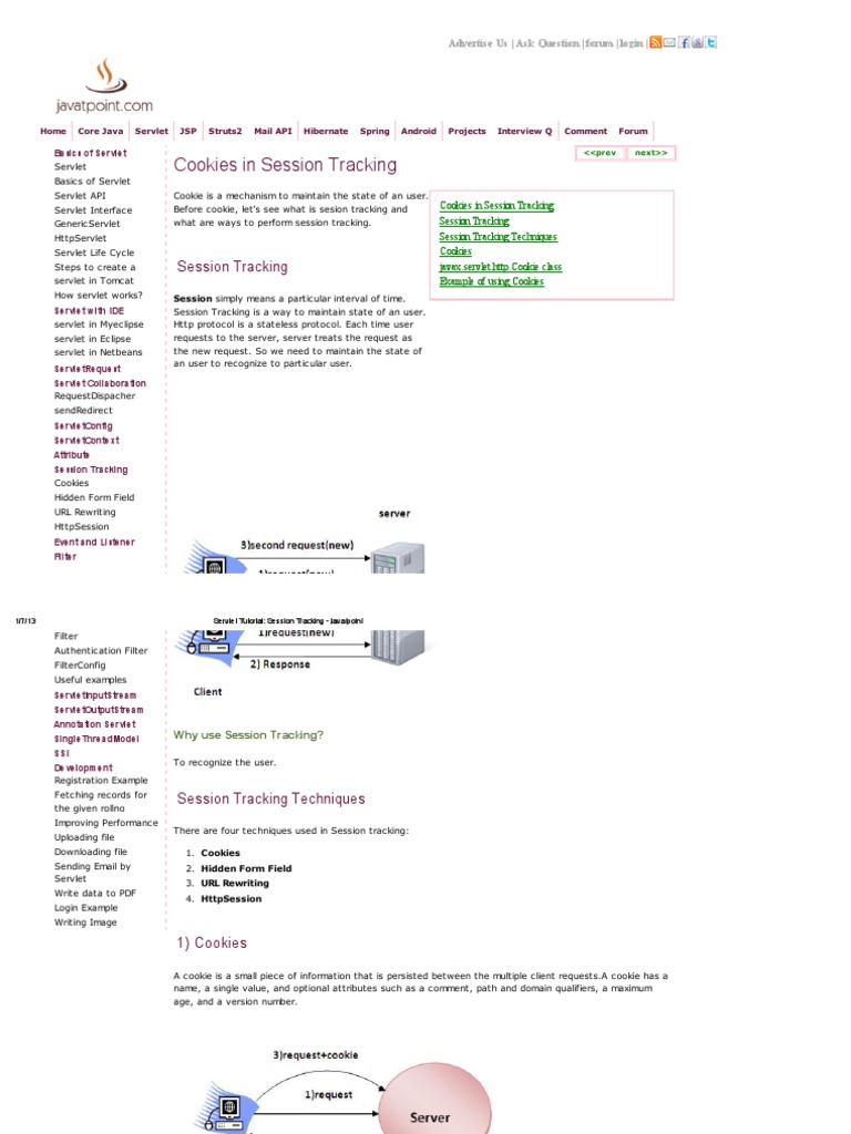 Servlet Tutorial - Session Tracking - Javatpoint | PDF | Http Cookie ... Servlet Tutorial - Session Tracking - Javatpoint | PDF | Http Cookie ...