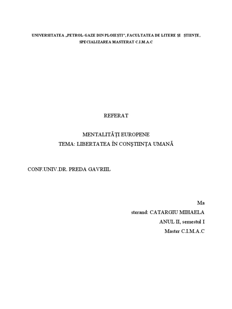 Despre Libertate - La Filosofi | PDF