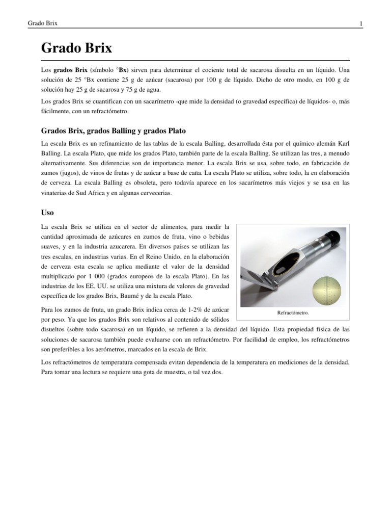 Grados Brix