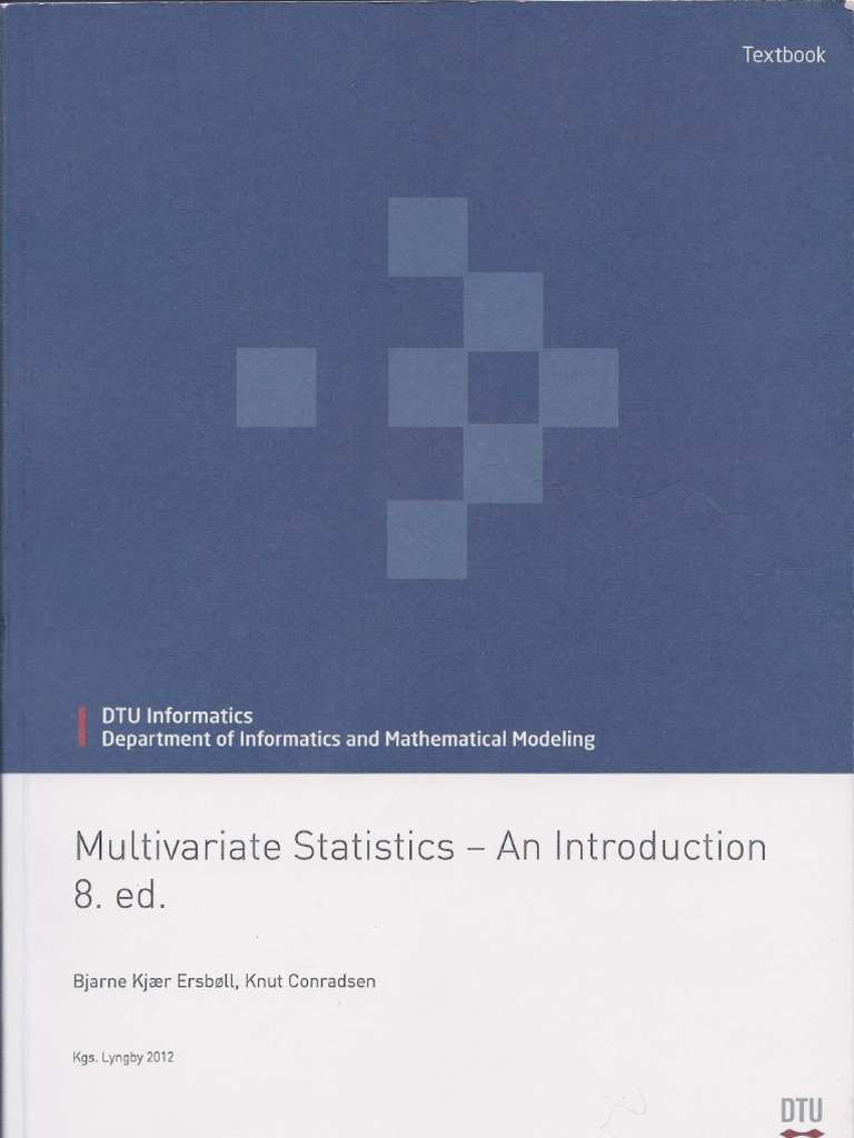 Multivariate Statistics - An Introduction 8th Edition | PDF | Matrix ...
