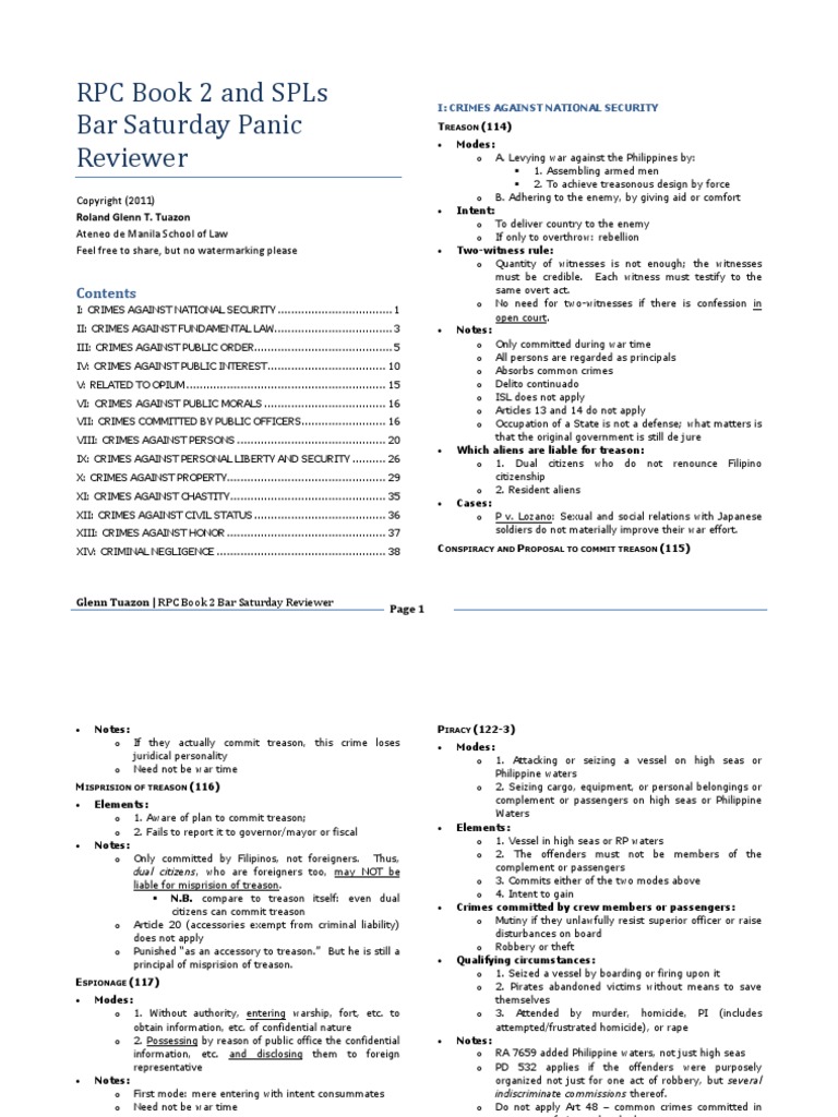 RPC Book2 Reviewer | PDF | Perjury | Forgery