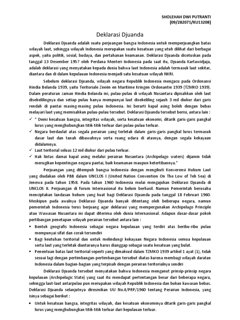 Deklarasi Djuanda 1982 | PDF