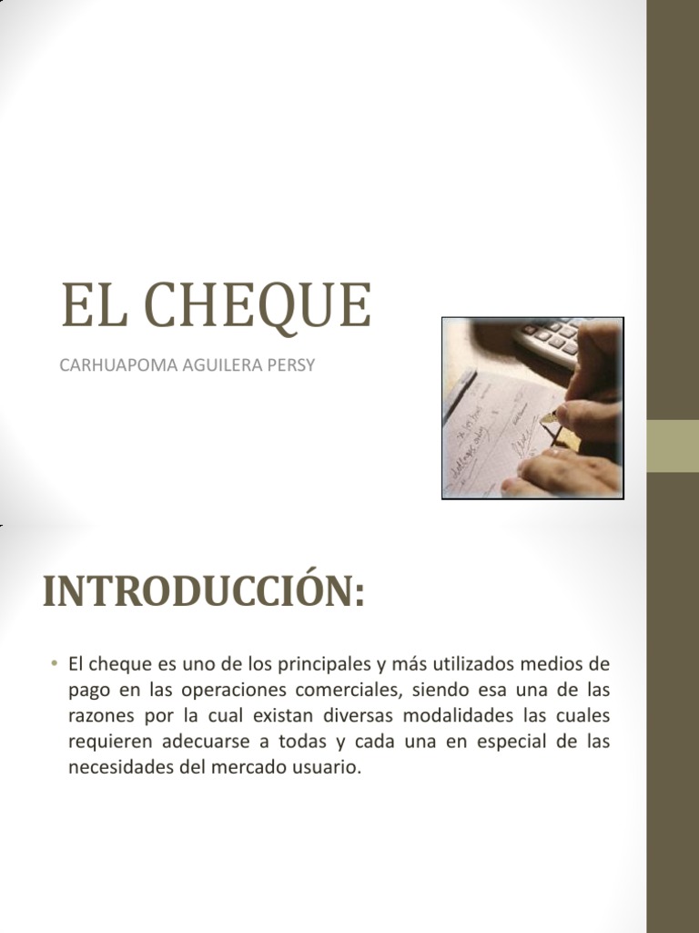 El Cheque en El Peru | PDF | Cheque | Bancos