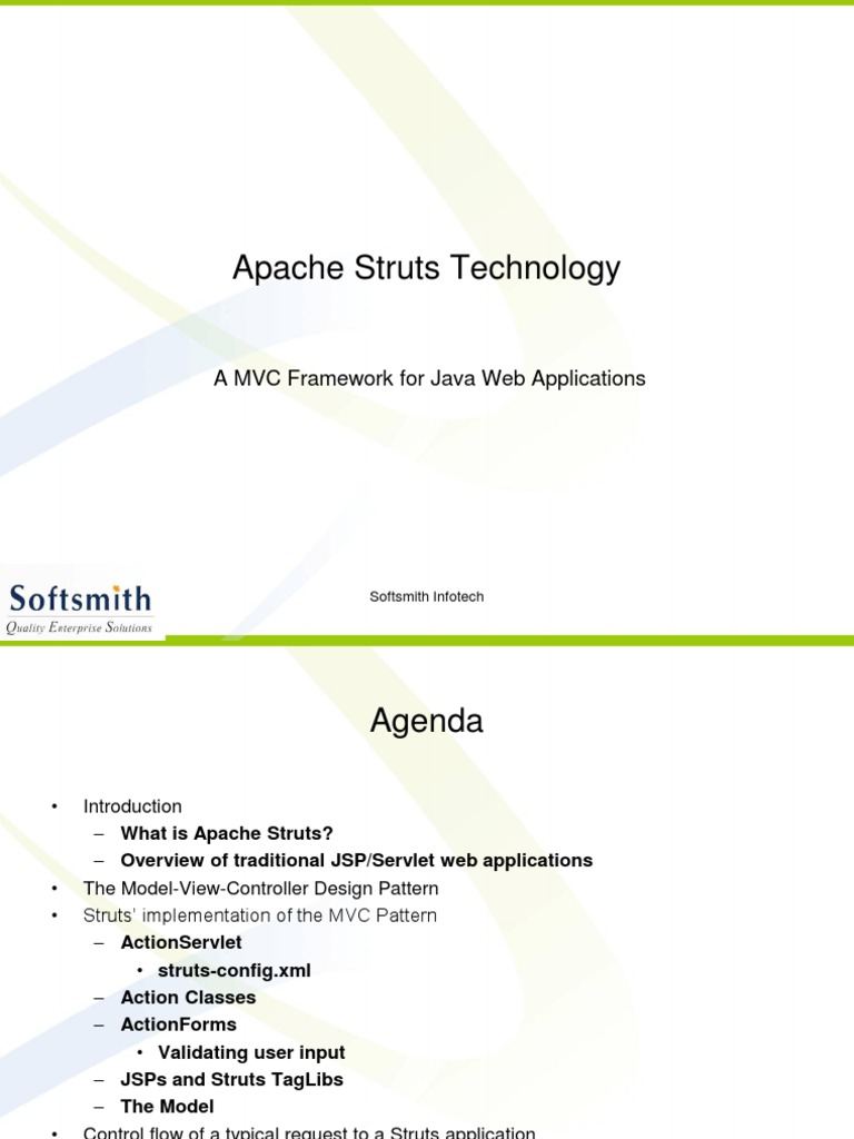 Apache Struts Technology A Mvc Framework For Java Web Applications Download Free Pdf Java