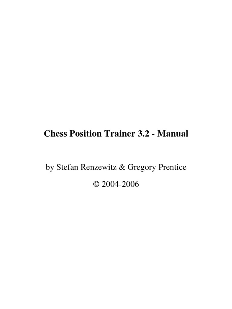 Chess Position Trainer Pdf Traditional Board Games Chess