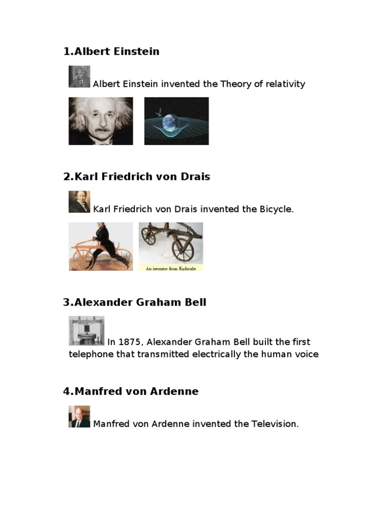 Einstein's Key Inventions Overview | PDF | Art