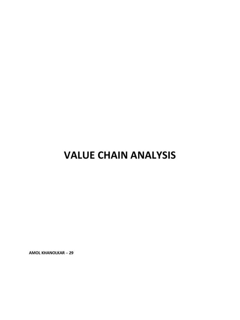 Value Chain Analysis | PDF | Value Chain | Competitive Advantage