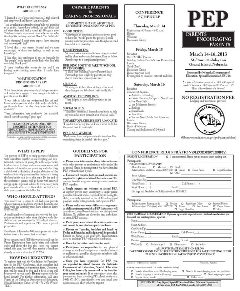 PEP Brochure | PDF | Individualized Education Program | Grief