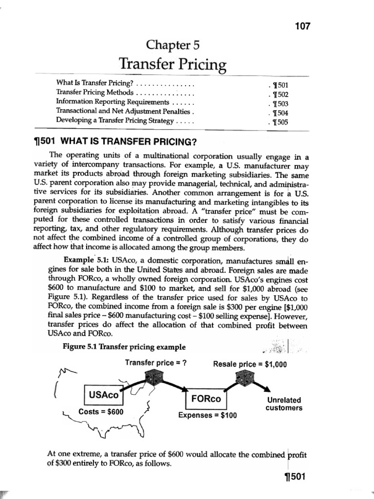 Transfer Pricing Chapter | PDF | Loans | Interest
