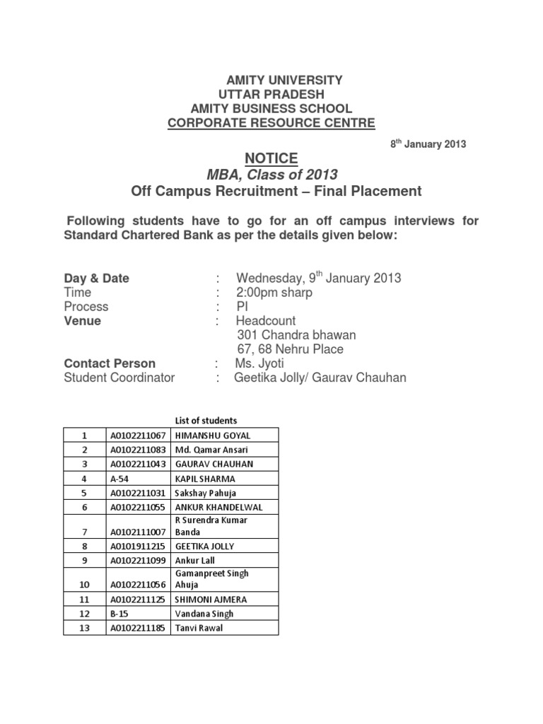 5803coff Campus Notice | PDF | Quality Of Life | Business