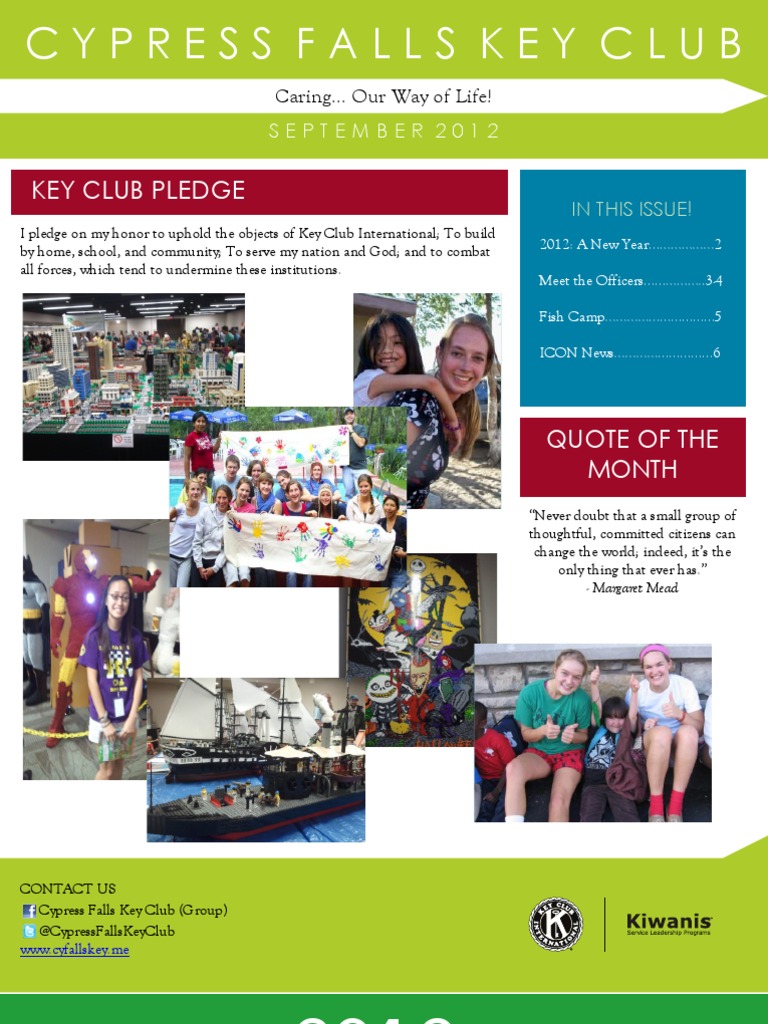 Keyclub: Key Club Pledge | PDF | Volunteering | Social Economy