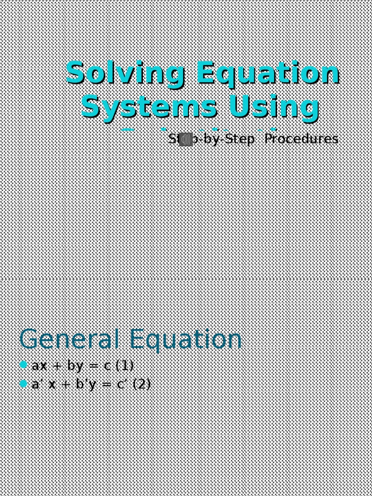 Step-by-Step Guide to Solving Equations | PDF | Teaching Methods ...