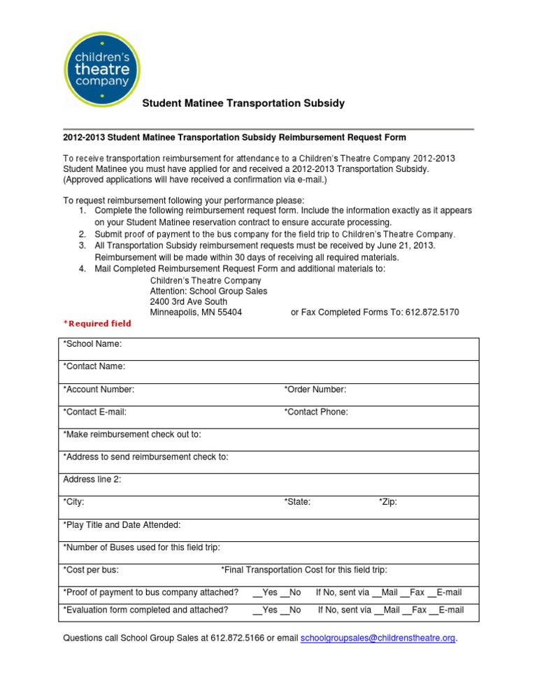 Student Matinee Transport Subsidy Form | PDF | Finance & Money Management