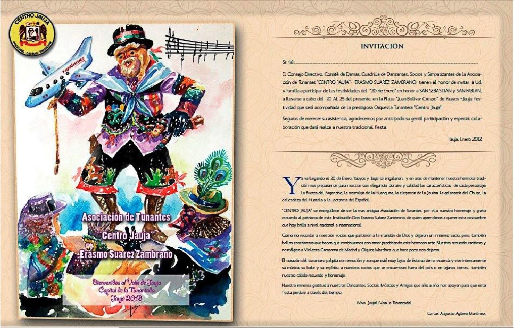 Asociación de Tunantes 'Centro Jauja' Erasmo Suarez Zambrano | PDF