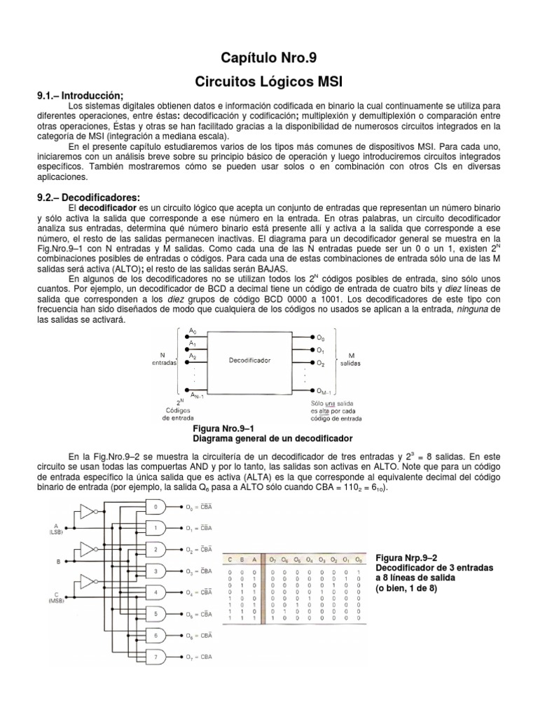 Capitulo9 CircuitosLogicos | PDF | Decimal codificado en binario | Poco