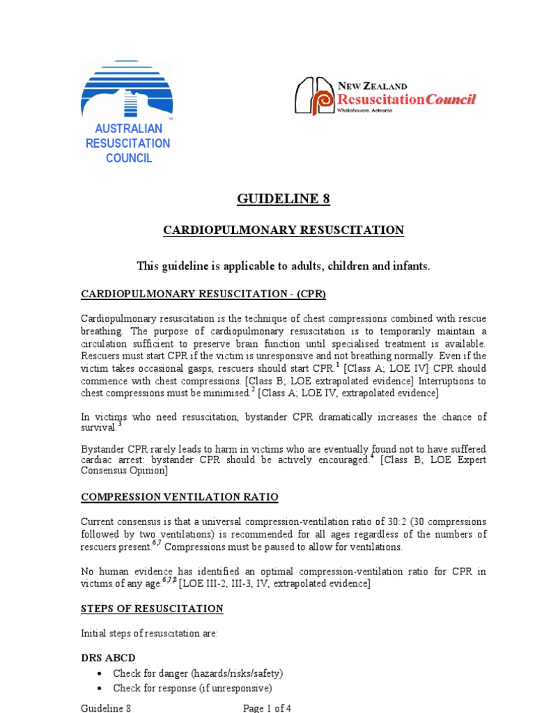 CPR Guidelines for All Ages | PDF