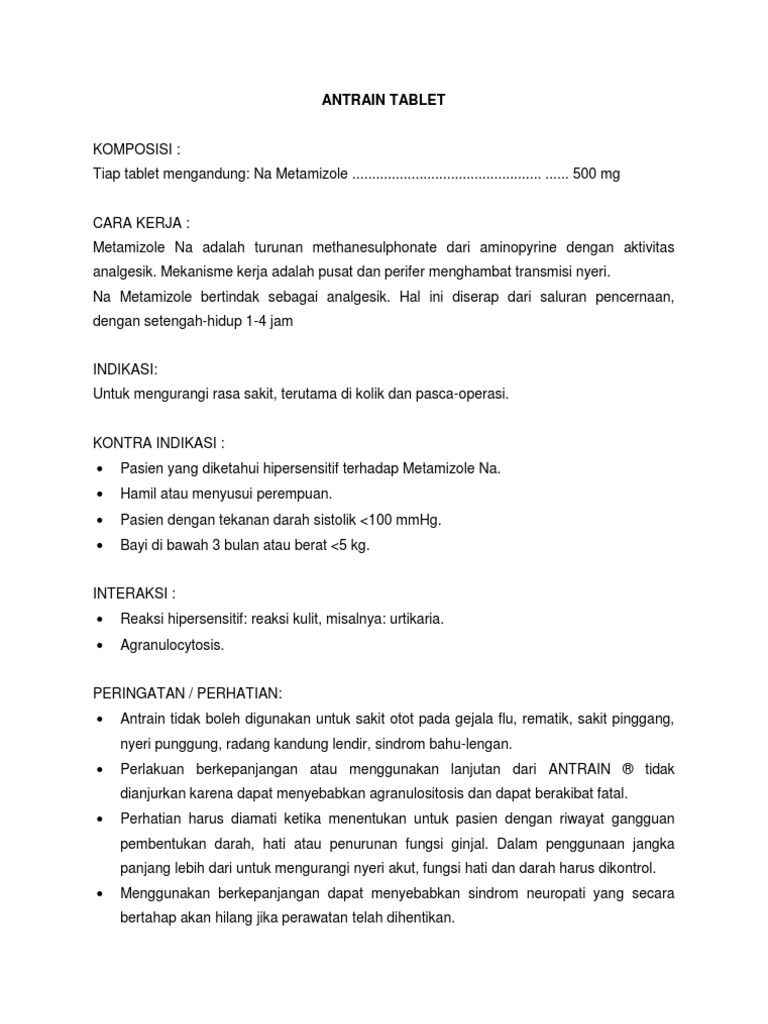 Antrain Tablet | PDF