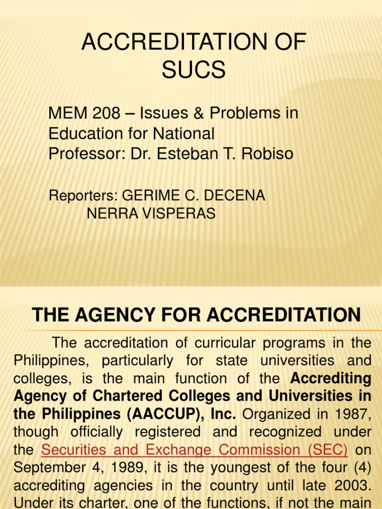Accreditation Presentation | PDF | Mindanao | Doctorate