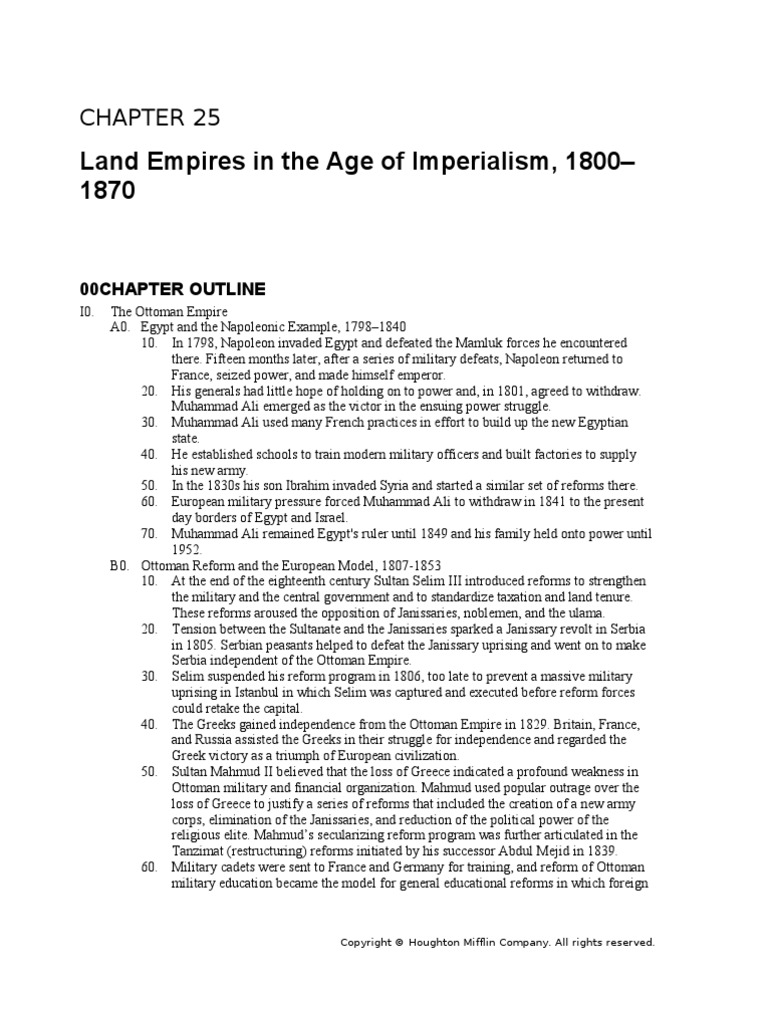 The Earth and It's Peoples Ch. 25 Outline | PDF | Ottoman Empire ...
