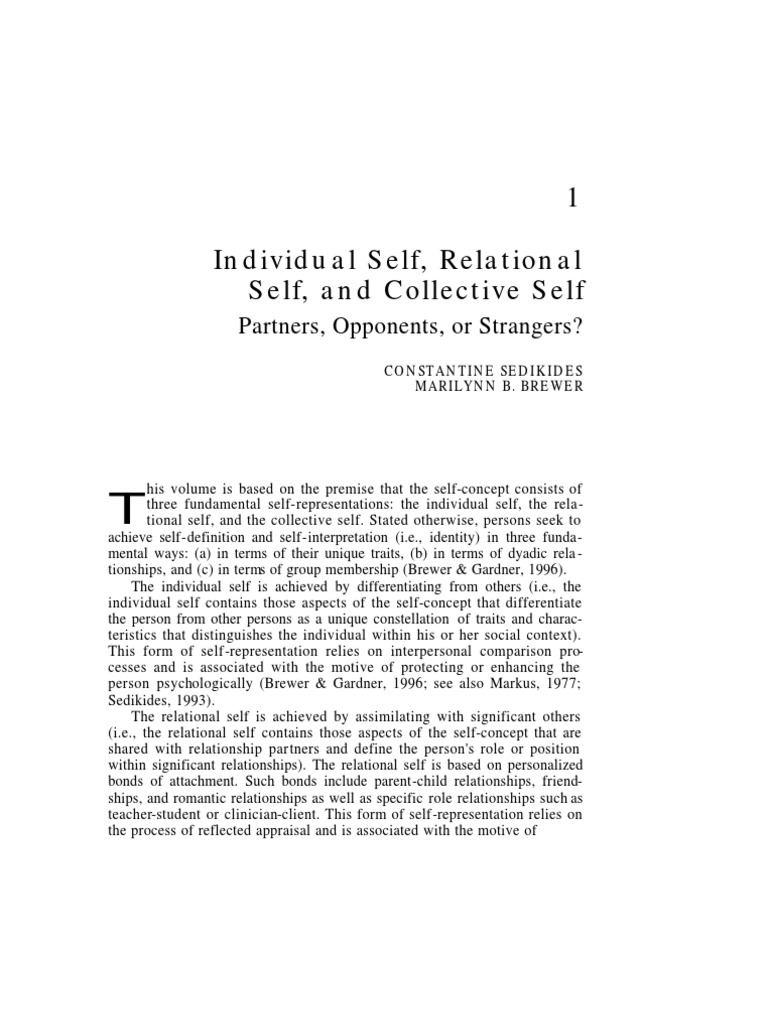 Individual Self | Download Free PDF | Self | Self Concept