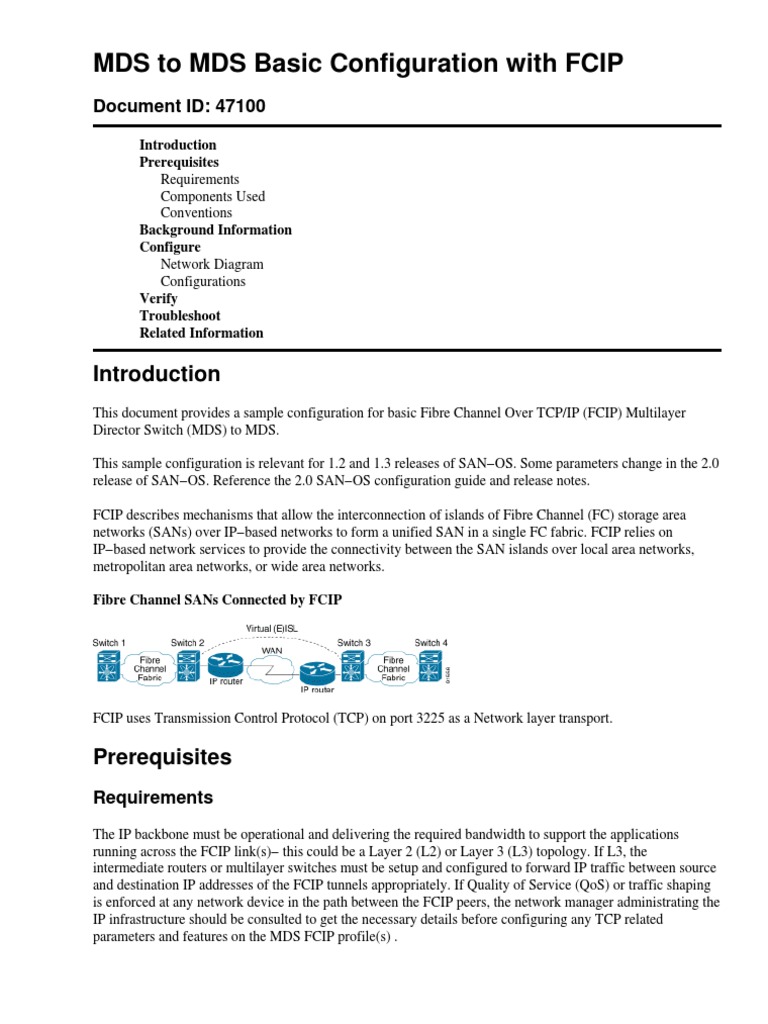 Cisco Basic Fcip Mds | PDF