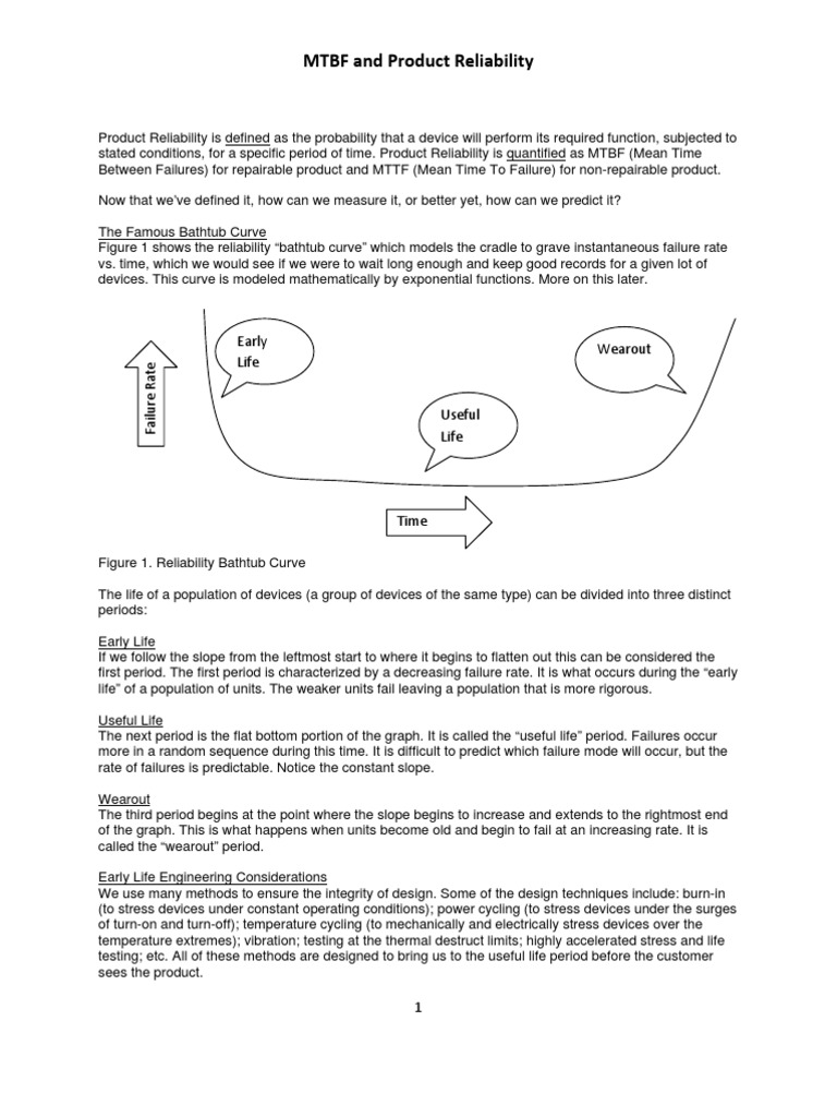 Product Reliability and MTBF | PDF