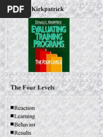 Evaluating Training Programs Kirkpatrick PDF | PDF | Evaluation | Behavior Modification