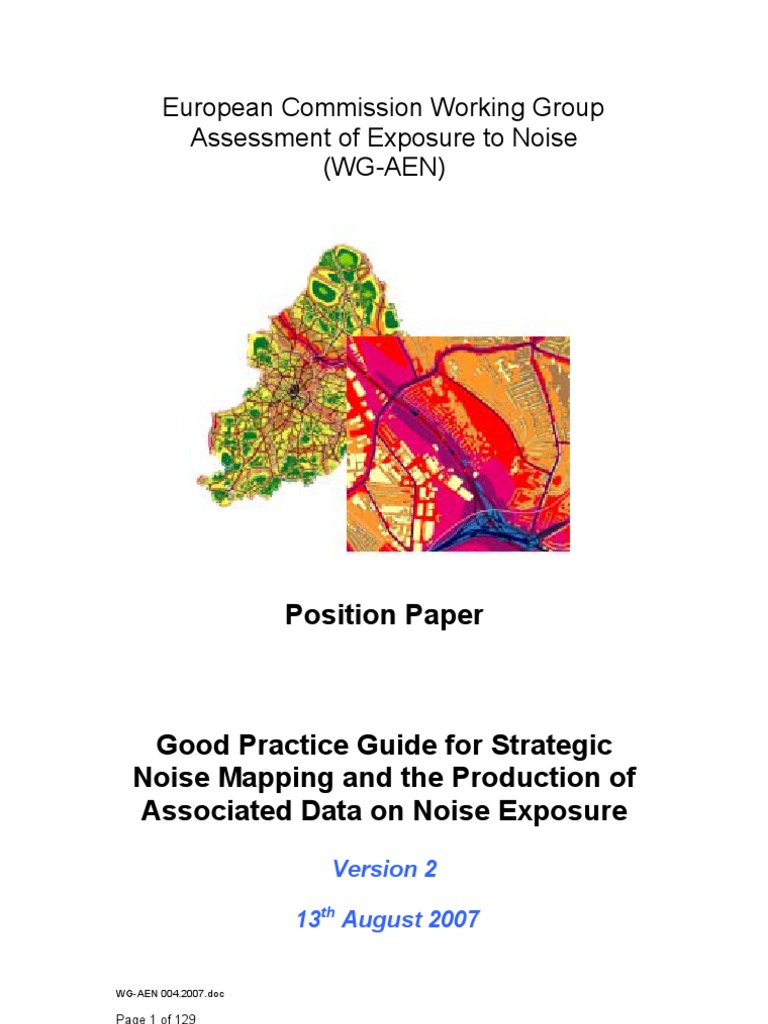 Good Practice Guide For Strategic Noise Mapping and The Production of ...