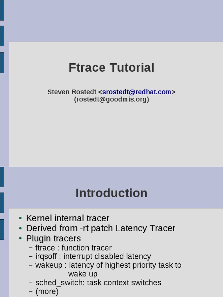 Ftrace Tutorial | PDF | Software Development | Operating System Technology