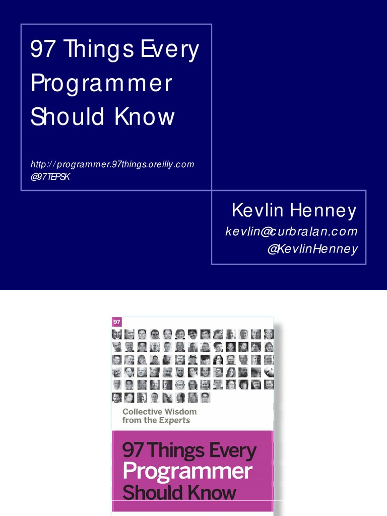 97 Things Every Programmer Should Know | PDF | Software Testing ...