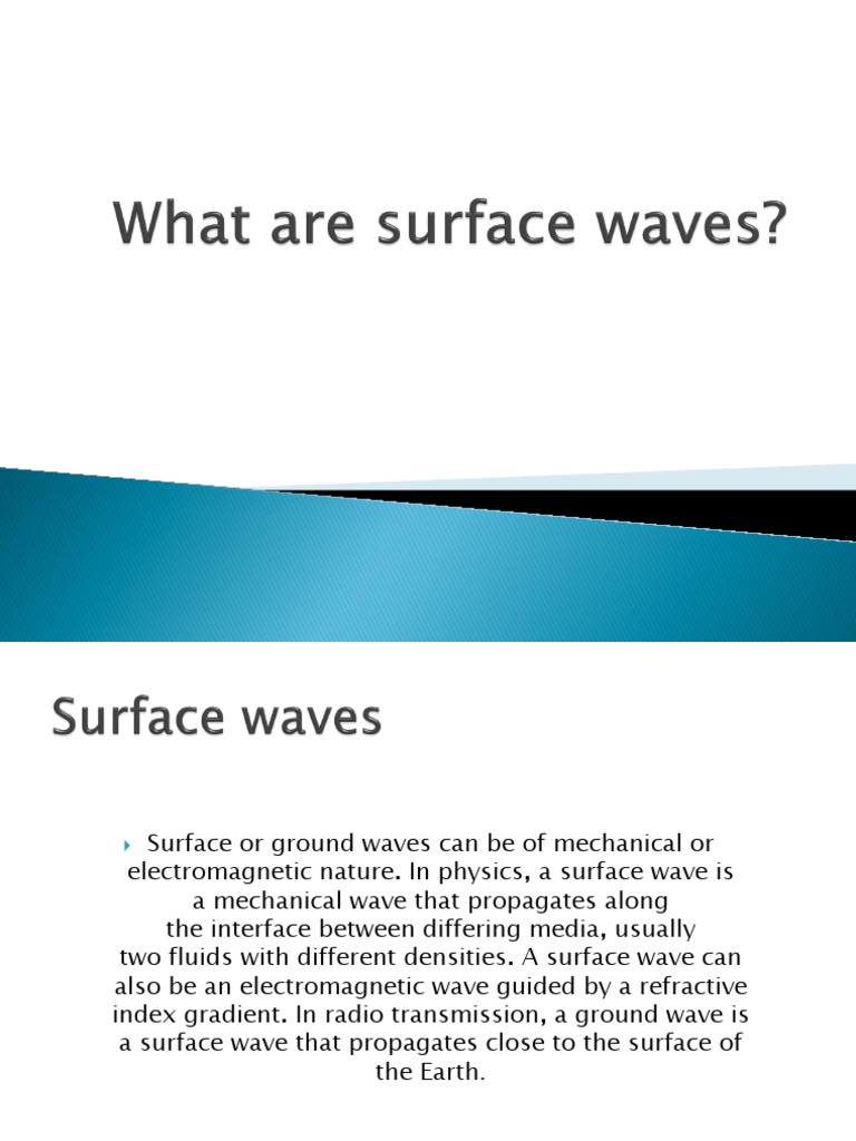 What Are Surface Waves | PDF