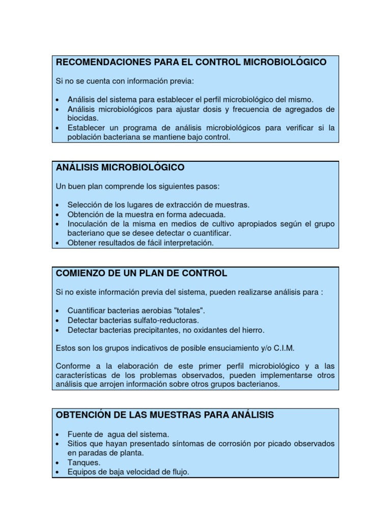 Control Microbiológico | PDF