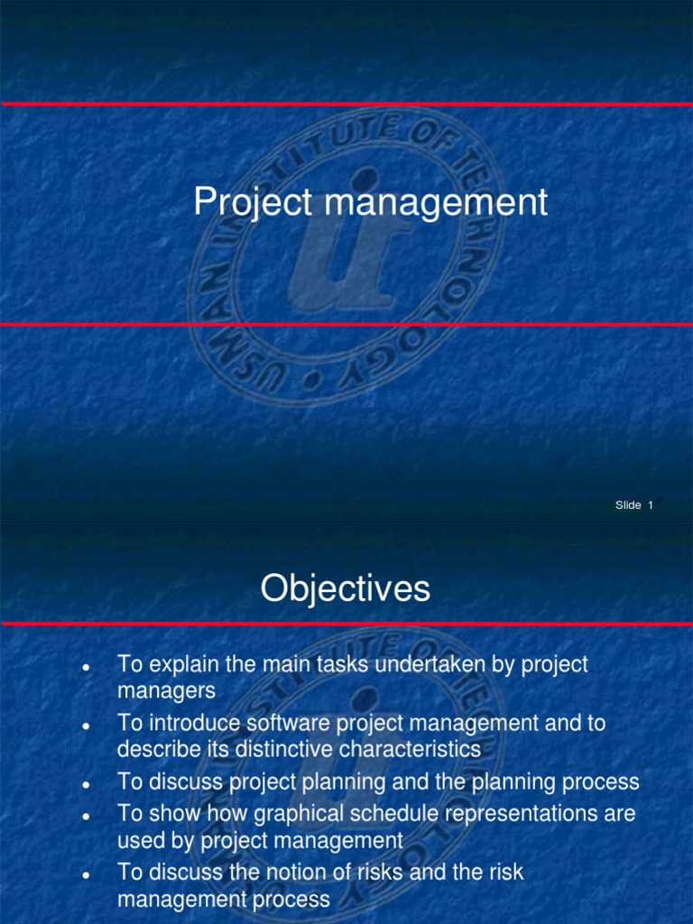 Project Management: Slide 1 | PDF | Project Management | Software Development Process