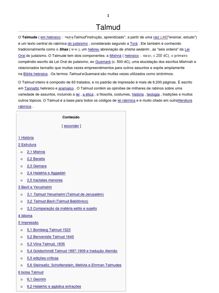 Talmud Pdf Talmude Judaísmo