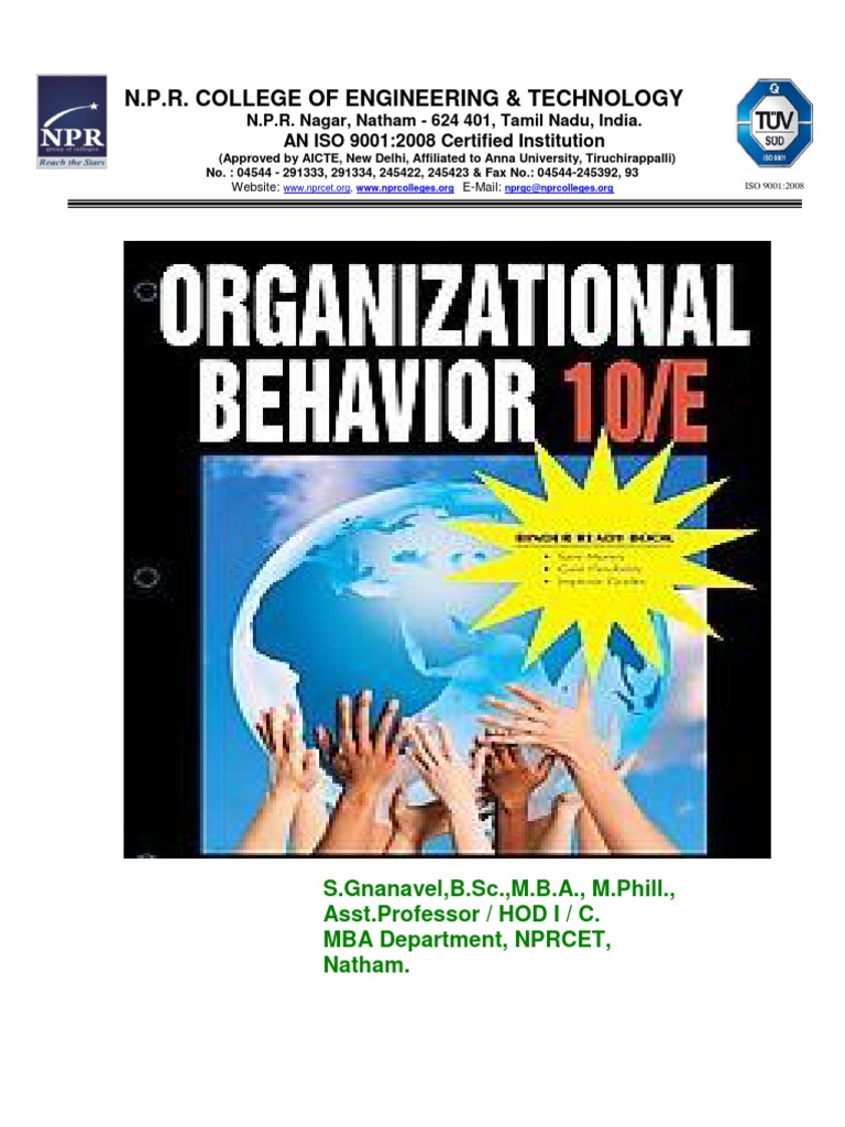 Organizational Behavior | PDF | Classical Conditioning | Reinforcement