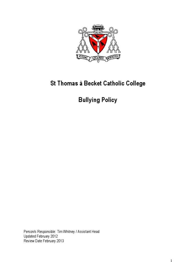 Policies - Bullying | PDF | Bullying | Cyberbullying