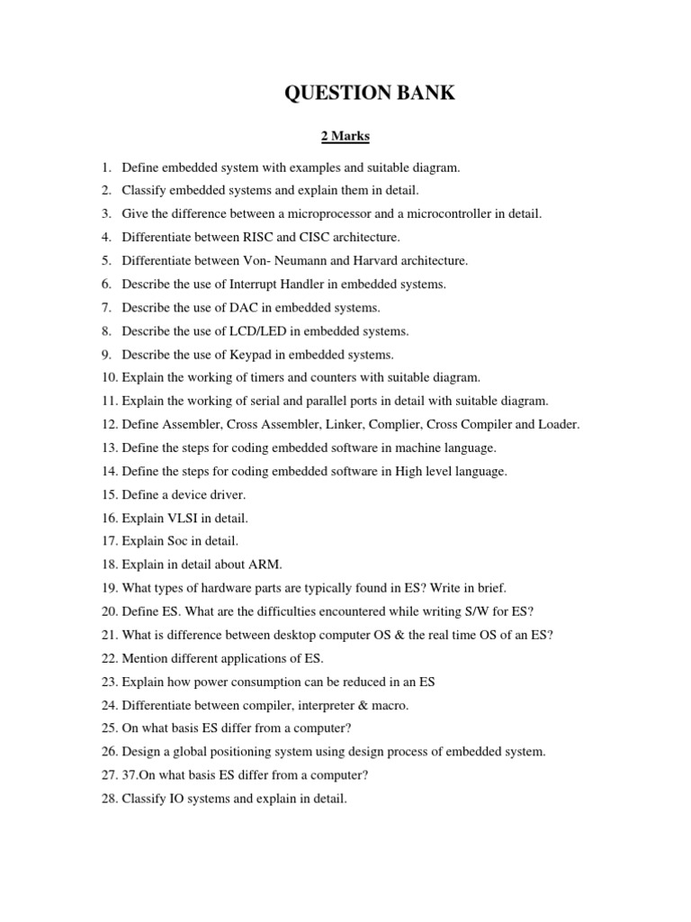 It2354 QB | PDF | Embedded System | Scheduling (Computing)