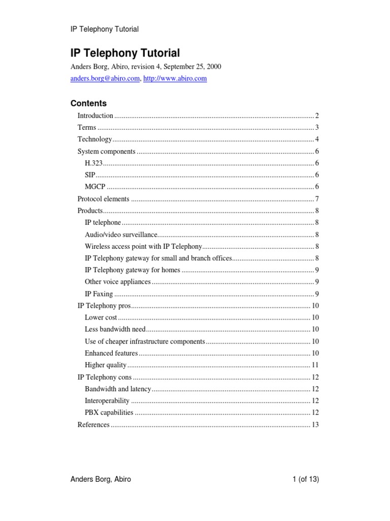 Tutorial IP Telephony | PDF