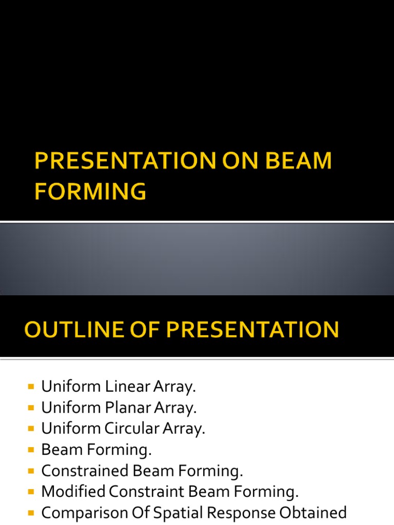 Presentation On Beamforming | PDF