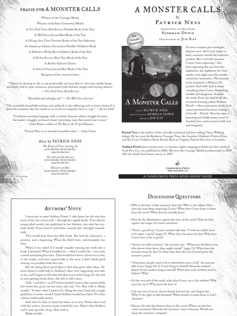 A Monster Calls by Patrick Ness - Reading Group Guide | PDF