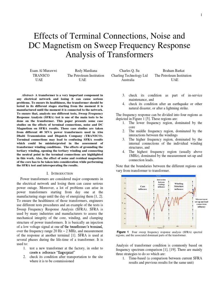 sfra | Transformer | Electrical Engineering