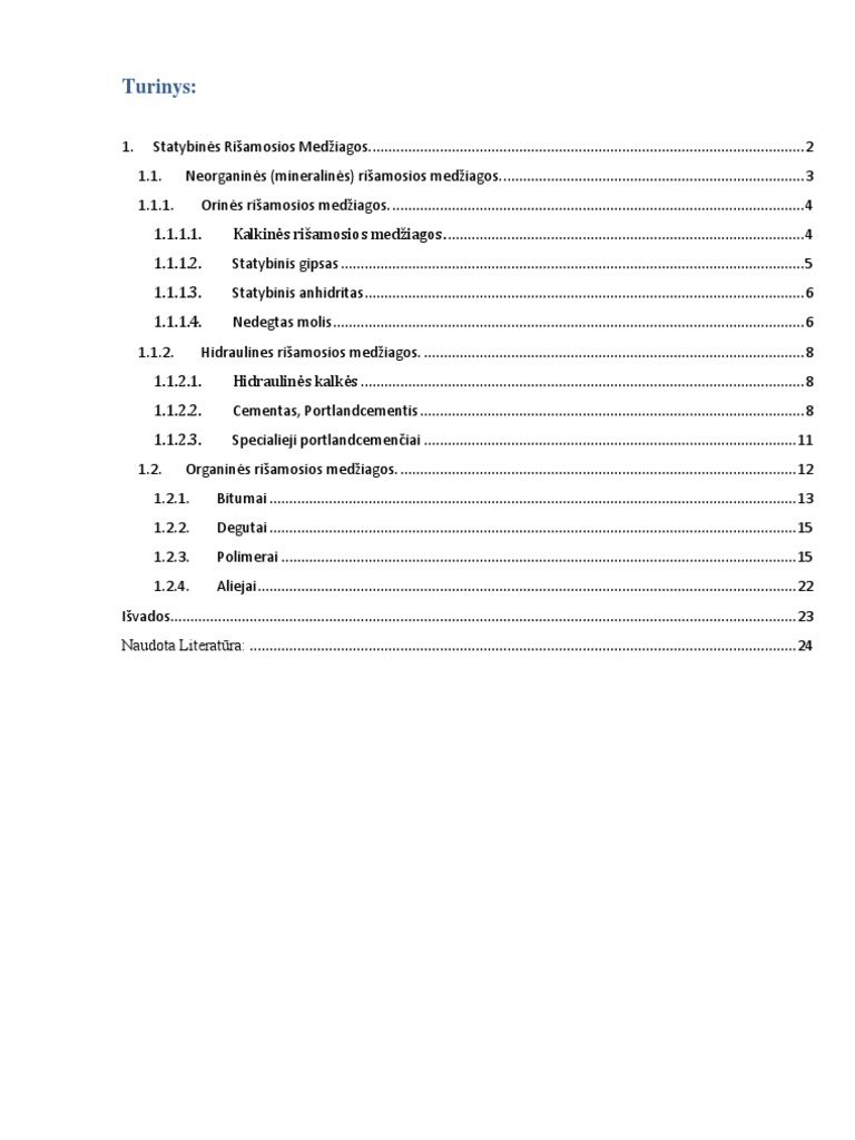 Statybines Risamosios Medziagos | PDF