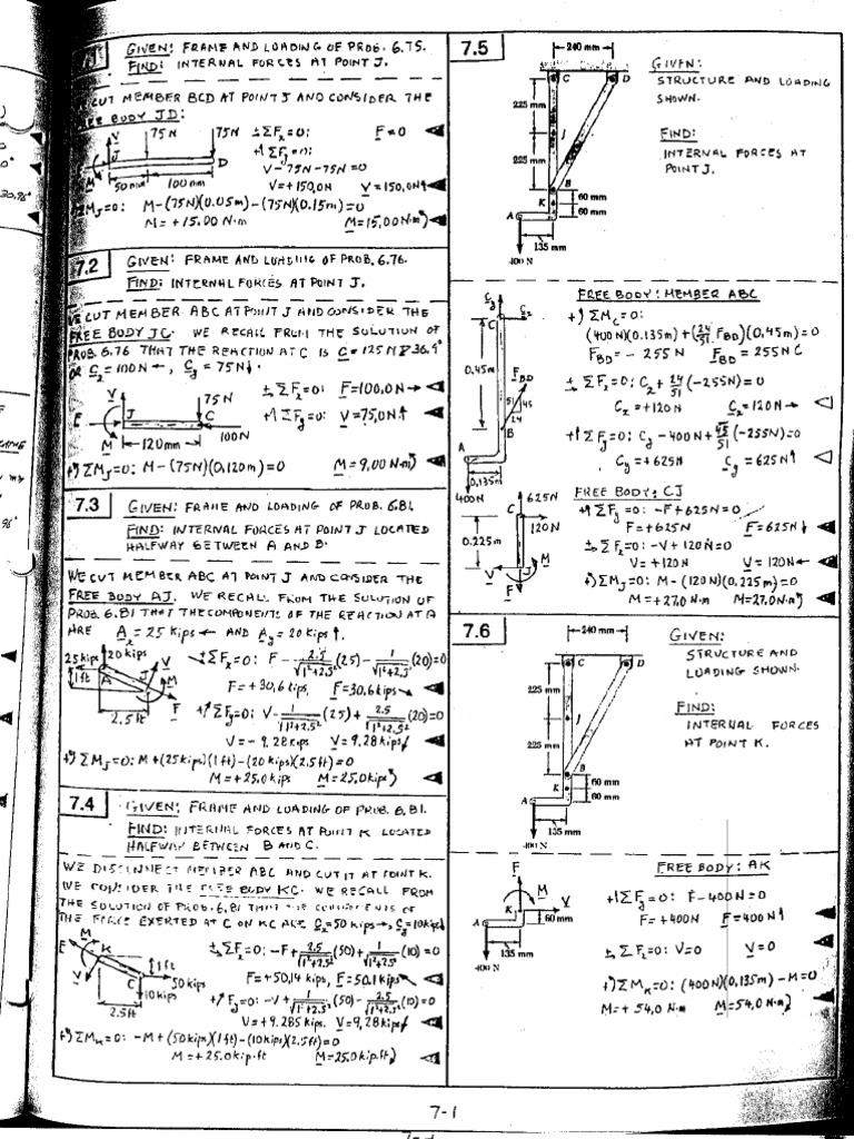 Chapter 7 Solutions Vector Mechanics | PDF | Mechanics | Physics