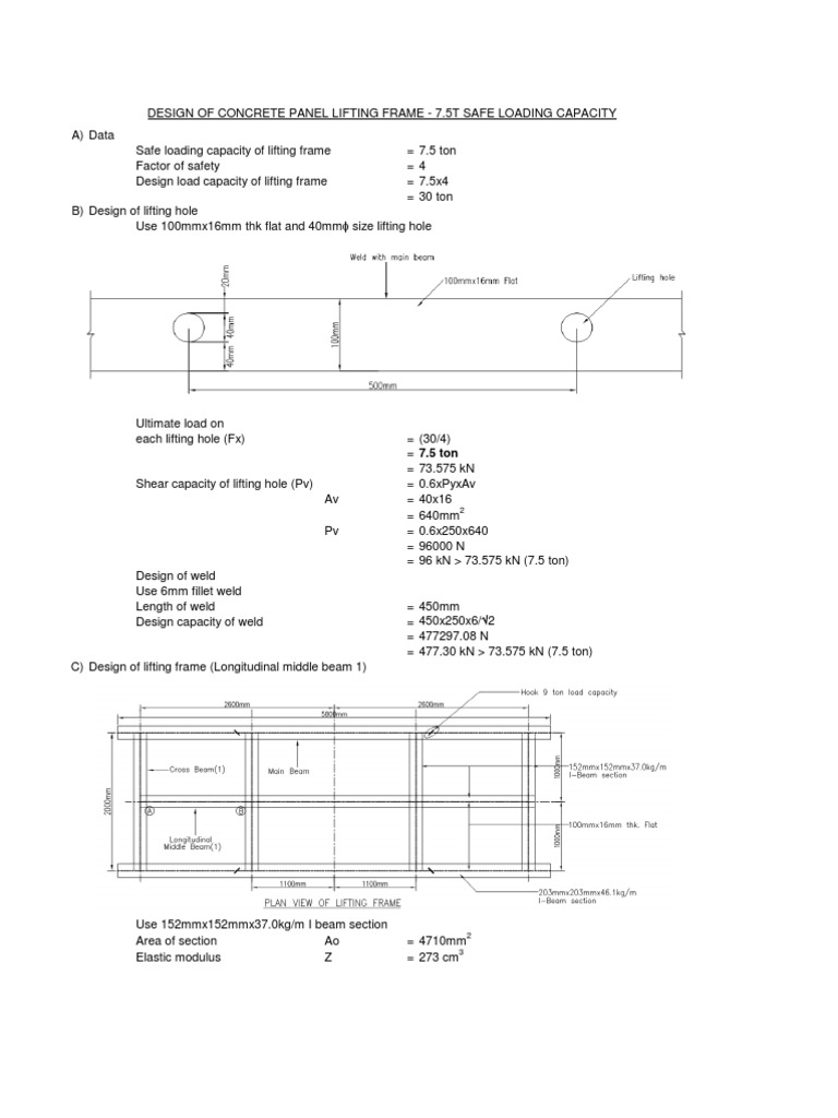 Lifting Frame | Beam (Structure) | Bending