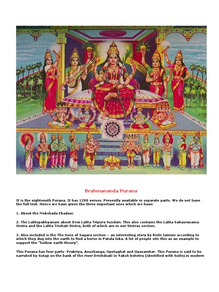 Bhramanda Purana | PDF | Rama | Sita