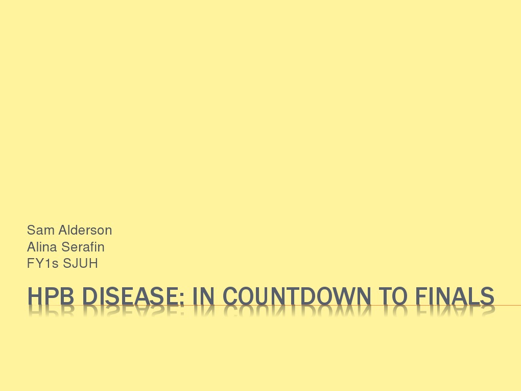 HPB Disease | PDF | Organ (Anatomy) | Gastroenterology