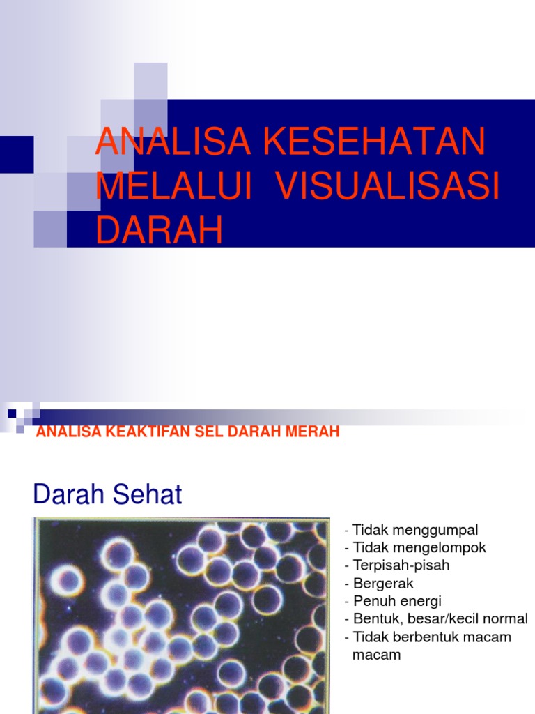 Test Darah - LBA - Live Blood Analysis | PDF