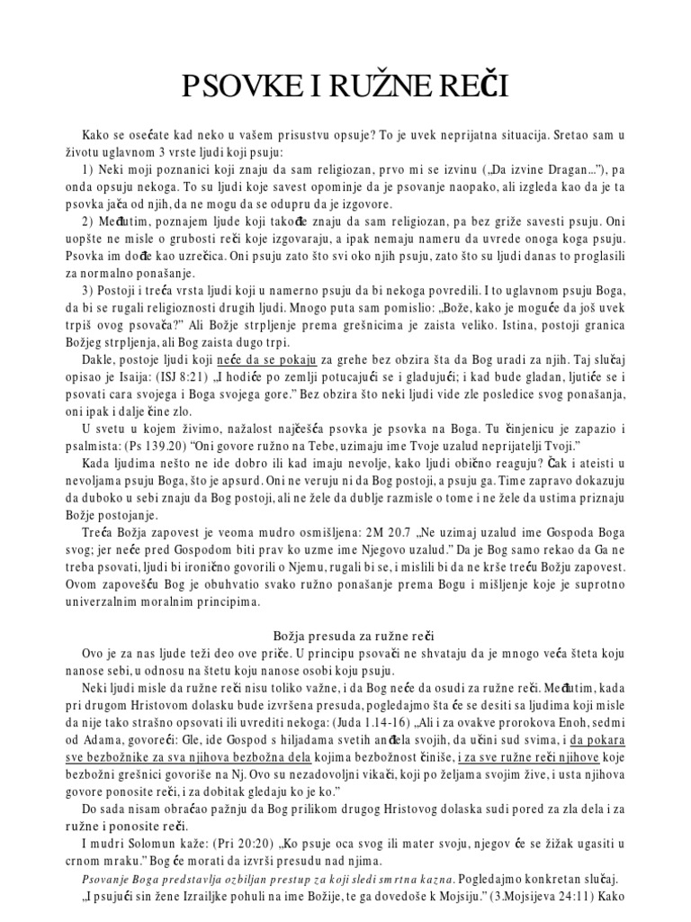 Psovke I Ruzne Reci | PDF