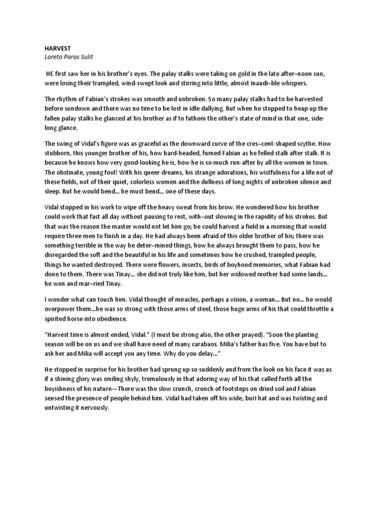 Harvest by Loreto Paras Sulit | PDF